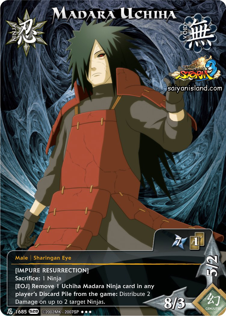 Naruto Shippuden: Madara, Naruto Shippuden: Ultimate Ninja Storm 3 Cartões
