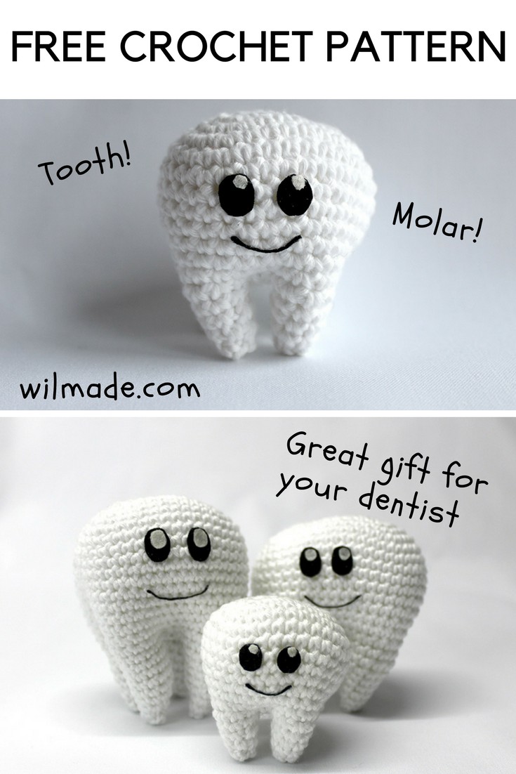 Crochet Amigurumi Tooth Pattern - Ovie Media