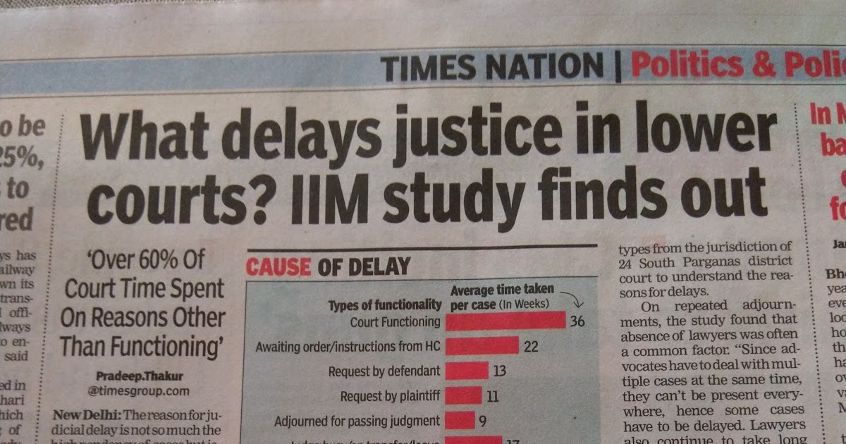 JUSTICE DELAYED is JUSTICE DENIED