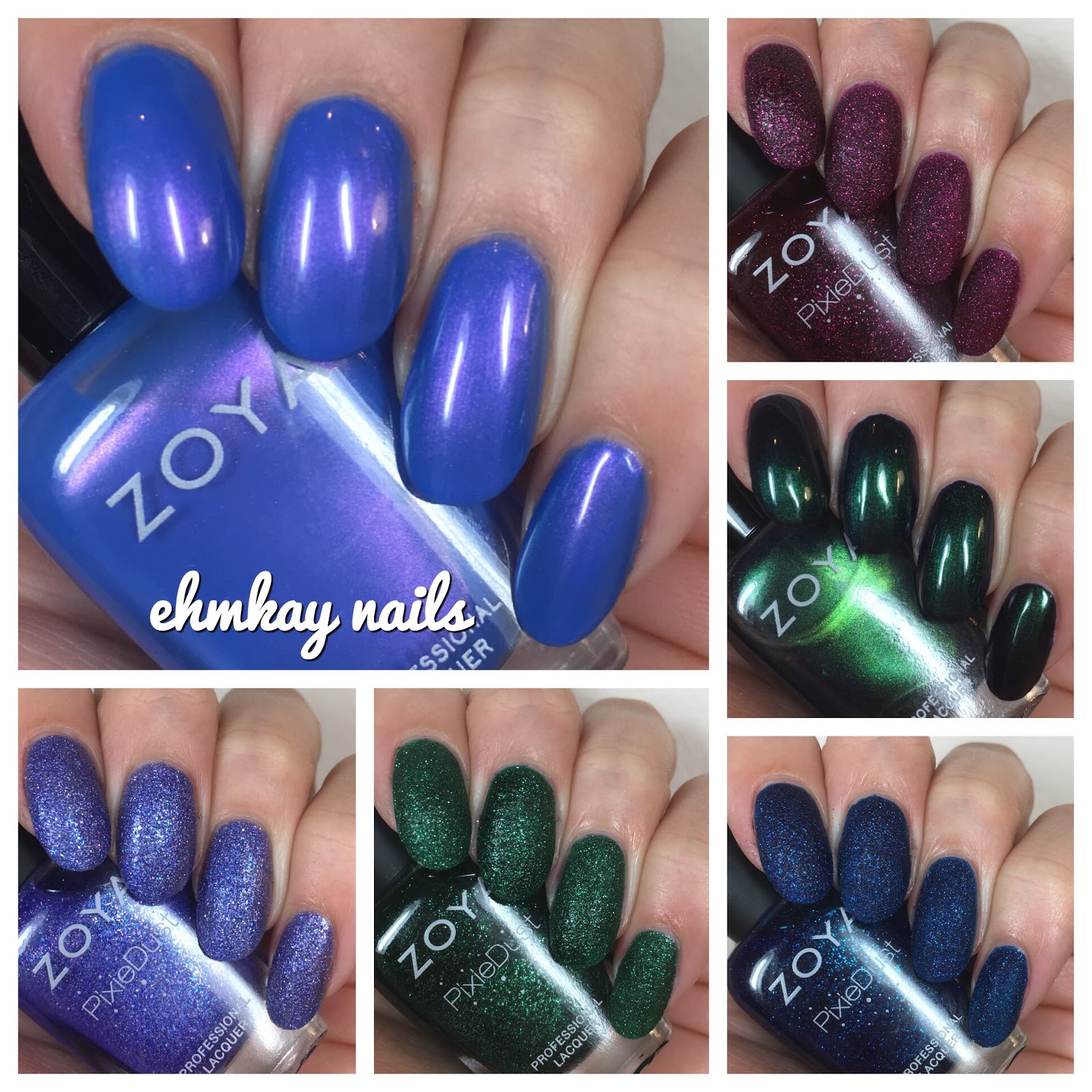 ehmkay nails: Zoya Enchanted Holiday 2016 Collection Swatches and Review