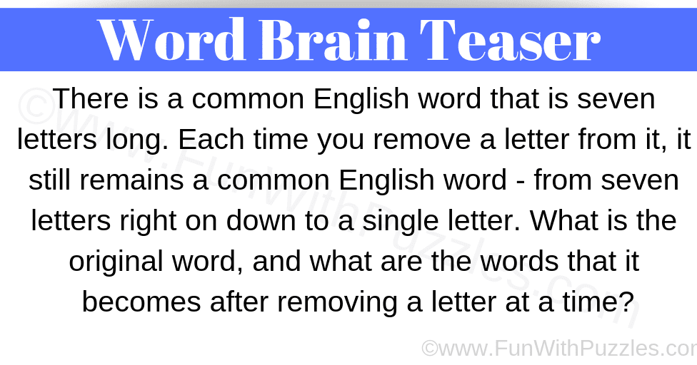 Fun Word Brain Teaser and Answer: Sharpen Your Skills!