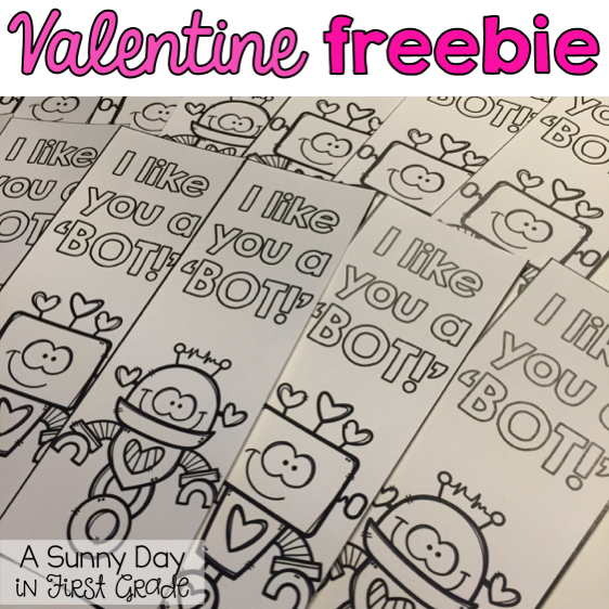 Valentine Bookmark Freebie! | A Sunny Day in First Grade