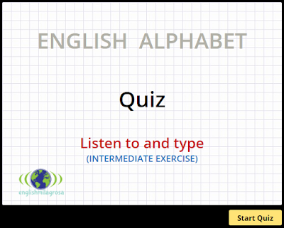 TYPING THE LETTERS OF THE ALPHABET INTERMEDIATE | ENGLISH LANGUAGE ...