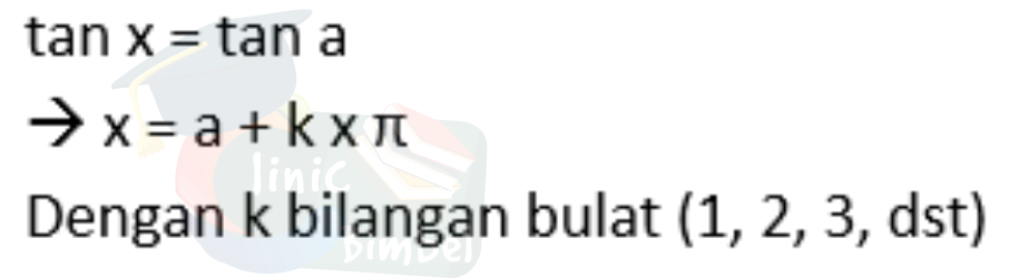 Persamaan Trigonometri tan x = tan a ~ Clinic Bimbel