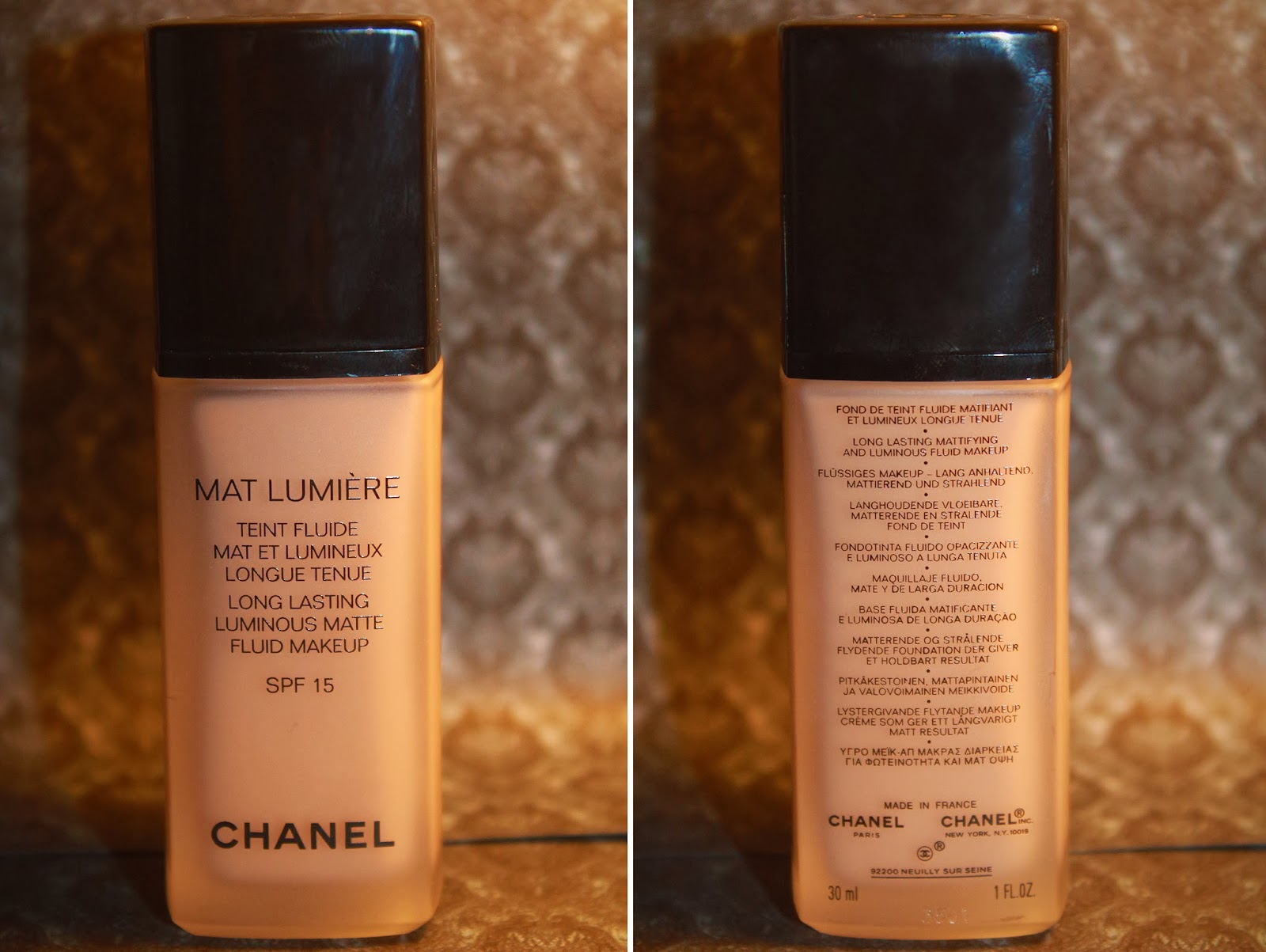 Review: Chanel - Mat Lumiere Long Lasting Luminous Matte Fluid Makeup ...