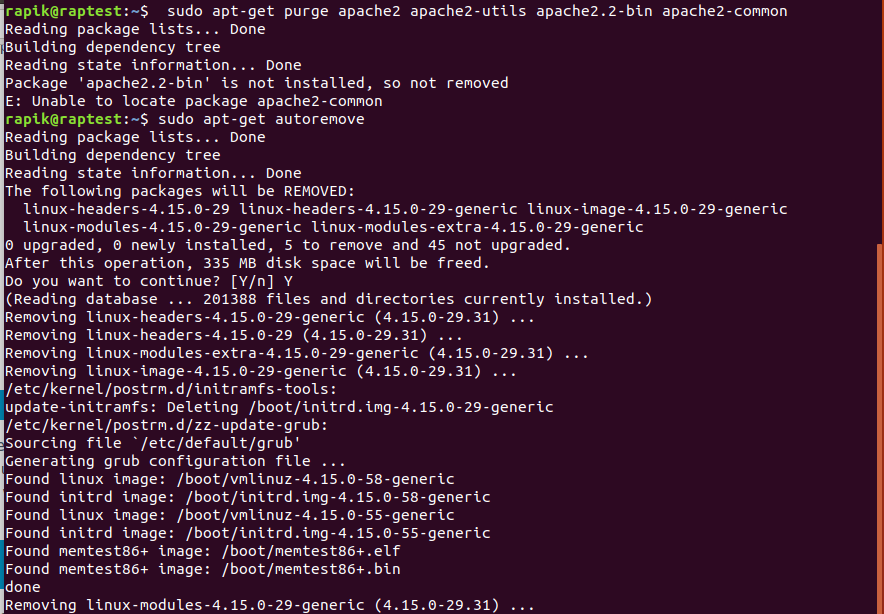 How to Uninstall and Remove Apache2 on Ubuntu 18.04