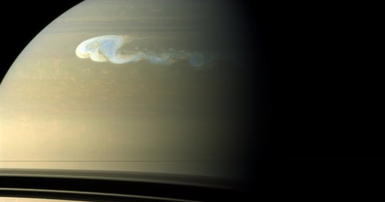 Great white spot on saturn