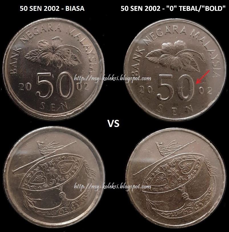 KOLEKSI - COLLECT AND SEE: Duit Syiling 50 Sen 2002 Dengan "0" (Kosong ...