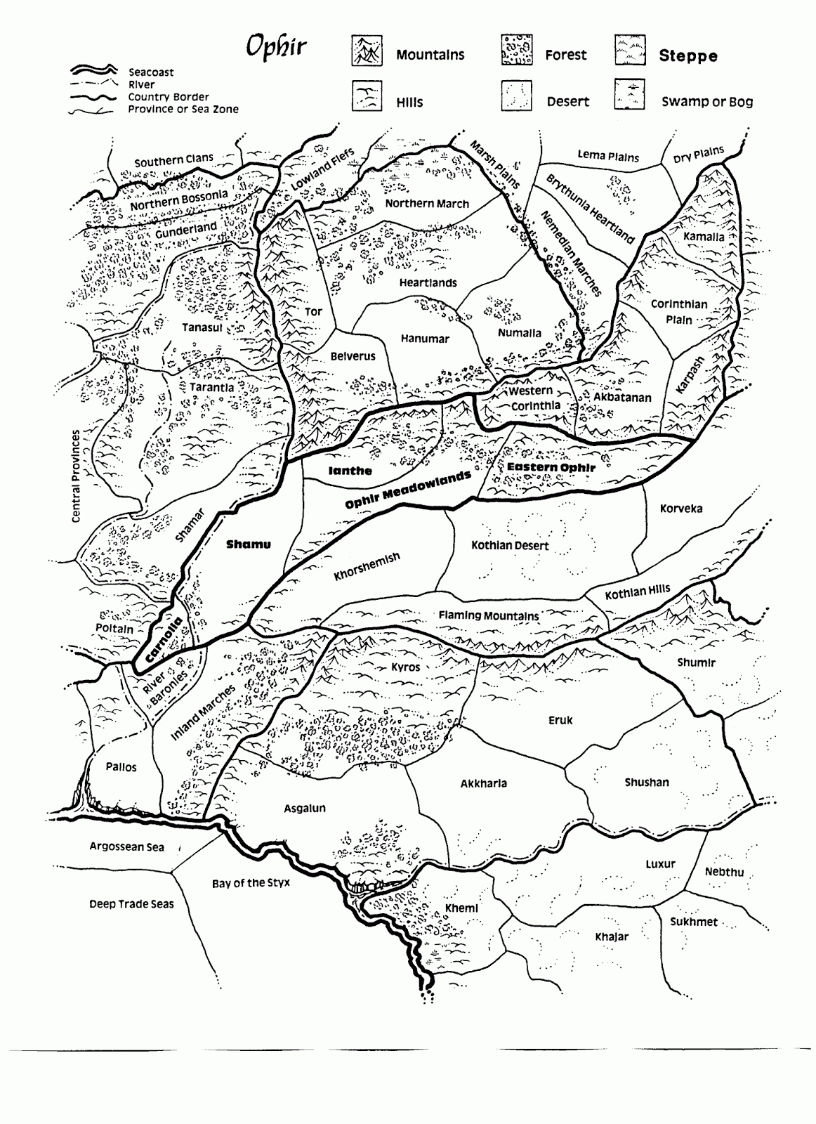 Mapas dos Reinos da Era Hiboriana de Conan - Fox Press™