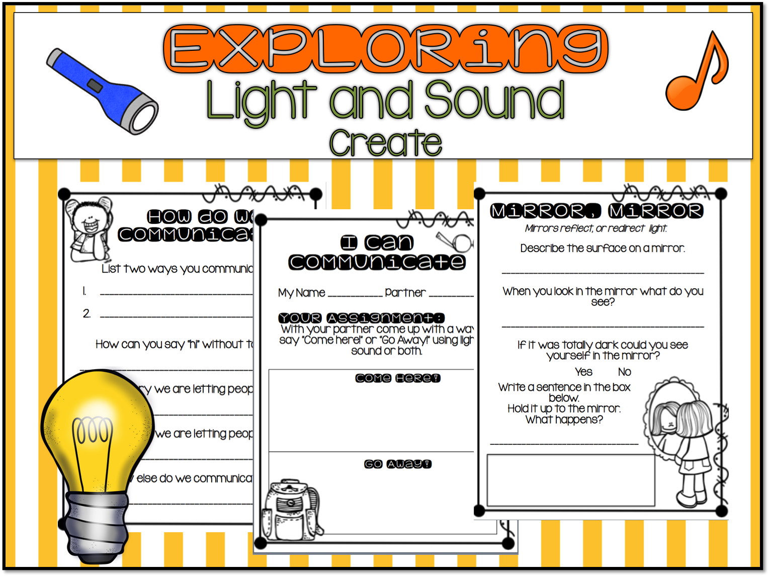 1st Grade Hip Hip Hooray!: NGSS Light and Sound Waves