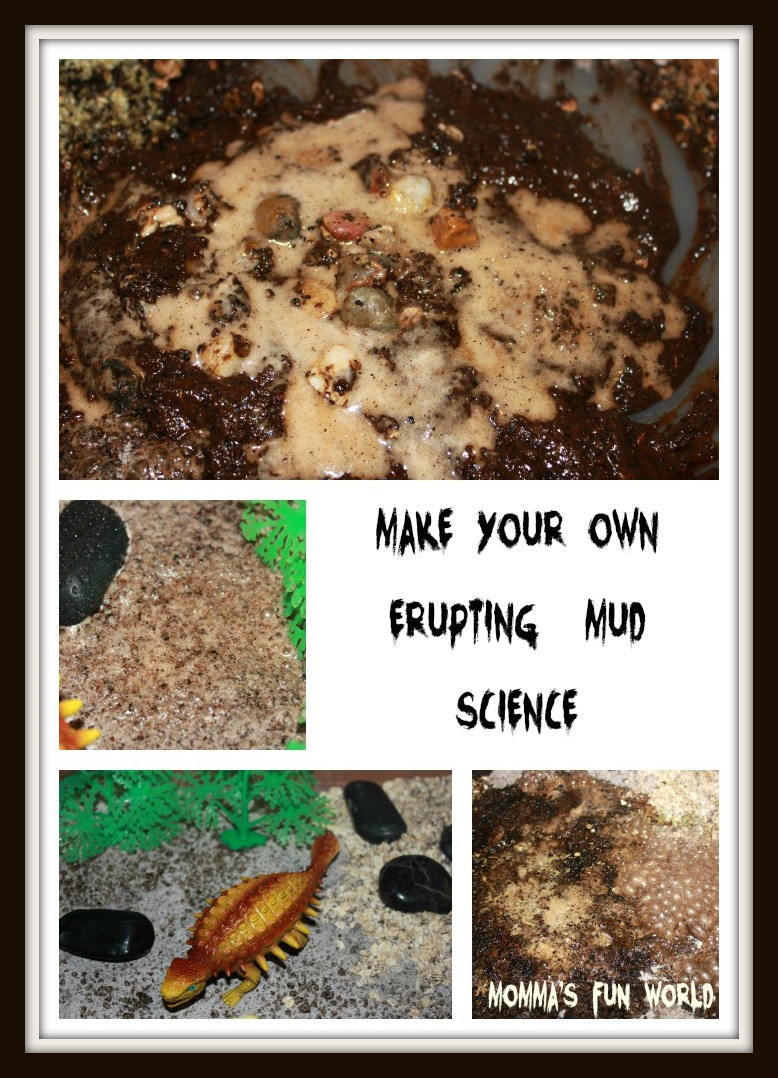 Homemade erupting mud sensory science play - Recycling Center