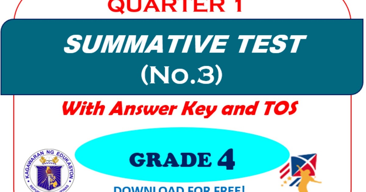 Summative Test No. 3 – GRADE 4 Quarter 1 with Answer Key / TOS ...