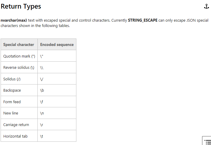 HodentekMSSS: String_escape() new in SQL Server 2016 HodentekMSSS: String_escape() new in SQL Server 2016