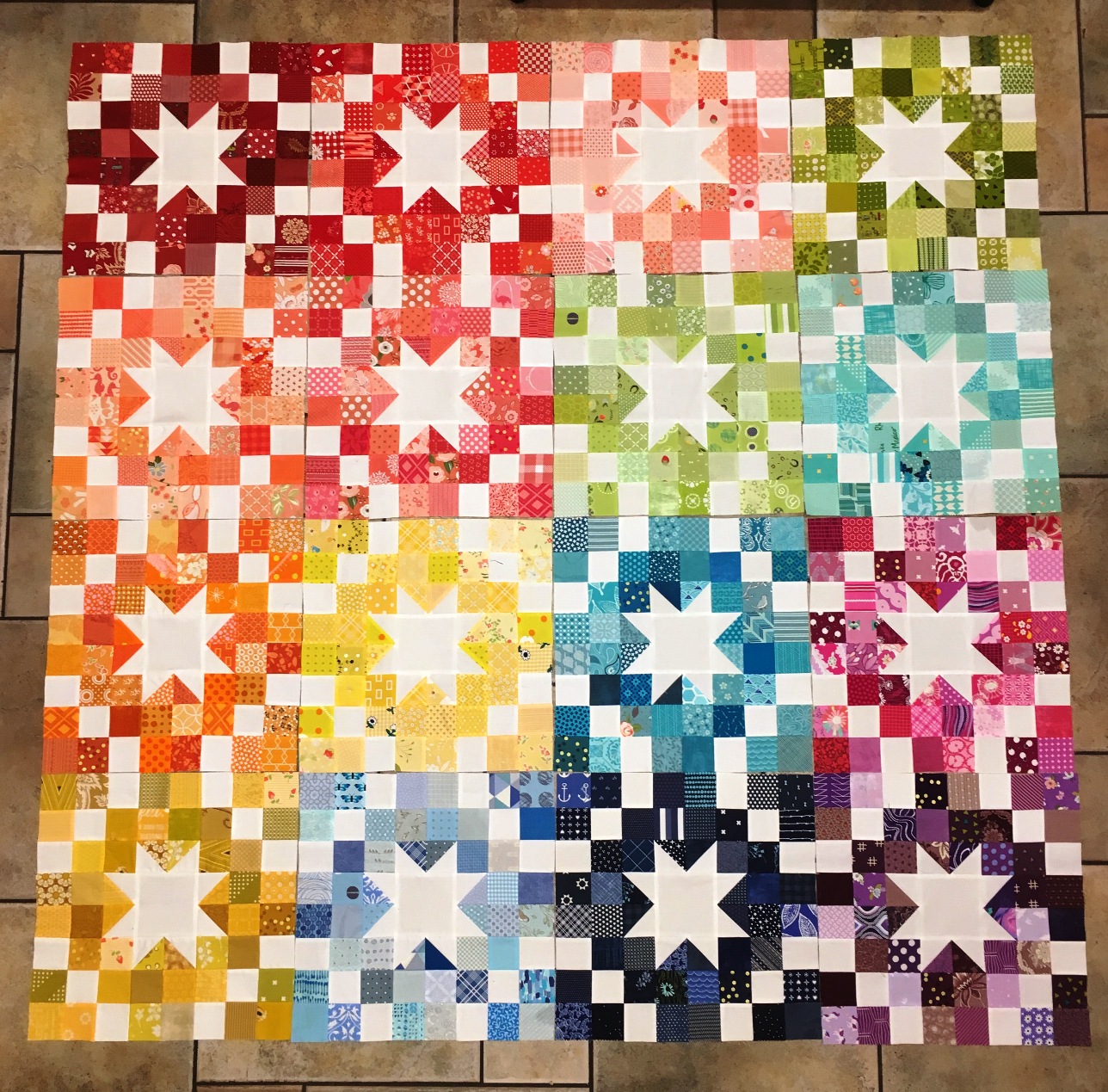 Happy Quilting: The Scraptastic Star Blocks are Done!!