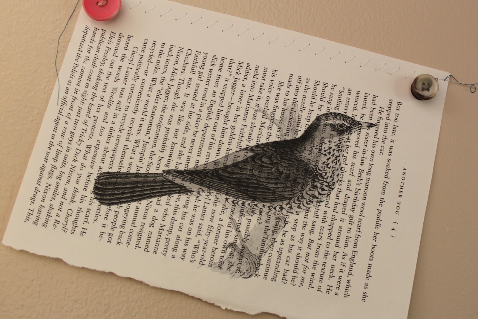 1 Creative Endeavor: April 13: Printed Images on Book Pages