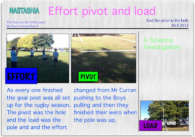 Mayfair School 2013 : Effort pivot and load: A Science investigation