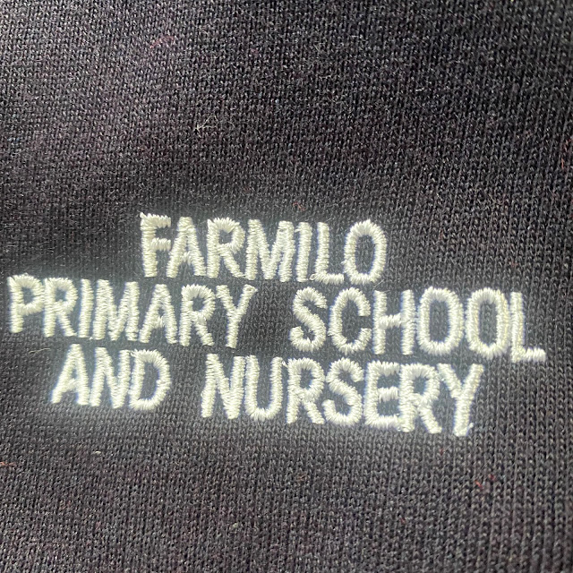 BRITISH EQUIPMENT PUBLISHING: `Navy PE Sweater X FARMILO PRIMARY SCHOOL ...