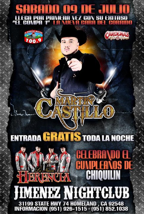 Corridos Y Banda: Martin Castillo -Los Socios Estudio 2012