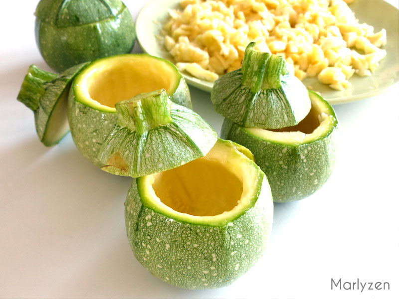 Courgettes rondes farcies | Marlyzen, cuisine revisitée