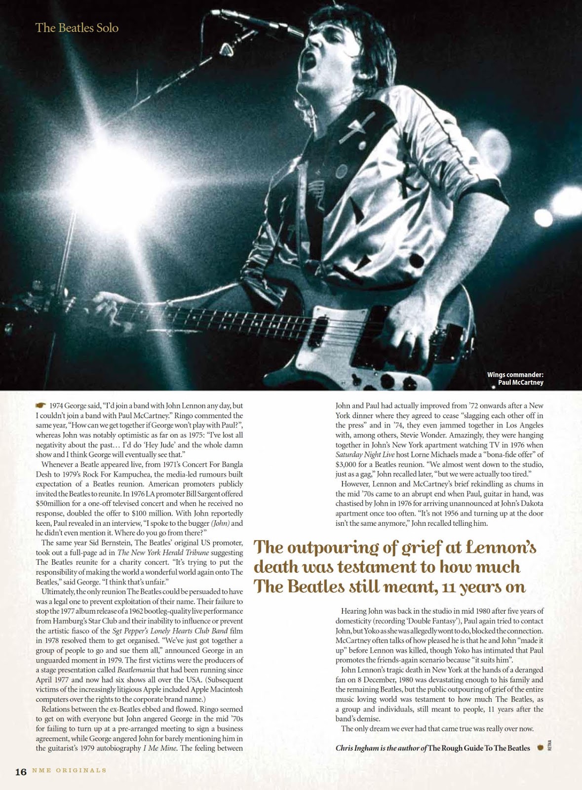 The BEATLES Illustrated: The Beatles. The Solo years 1970-1980 · NME ...