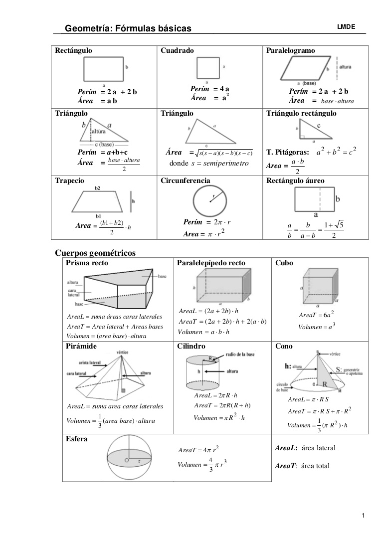 formulas geometria plana - wood scribd braxin