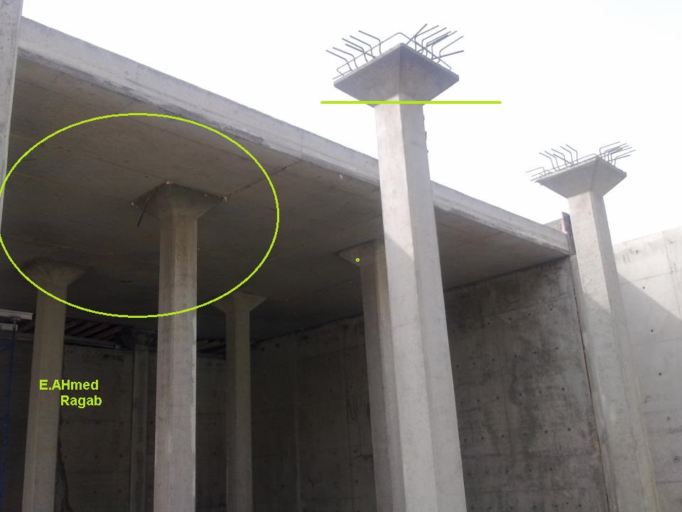 تغيير في اتجاه العمود أي (Rotated Column ) بالدور العلوي عن السفلي ، و ...