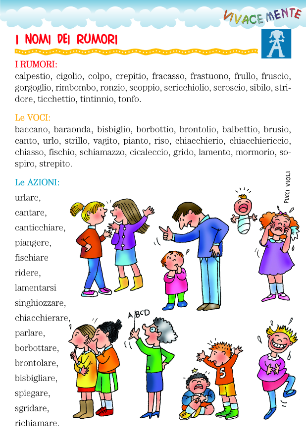 VIVACEMENTE il giornalino del cuore e della mente: I nomi dei rumori