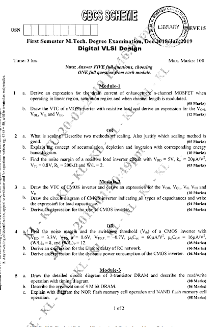 Visvesvaraya Technological University M.Tech. (CBCS) First Semester ...
