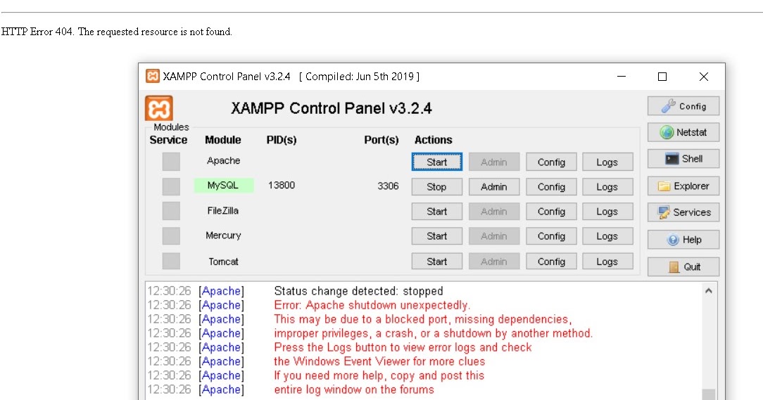 Solución de Apache no se inicia en Xampp - Soporte en Informática