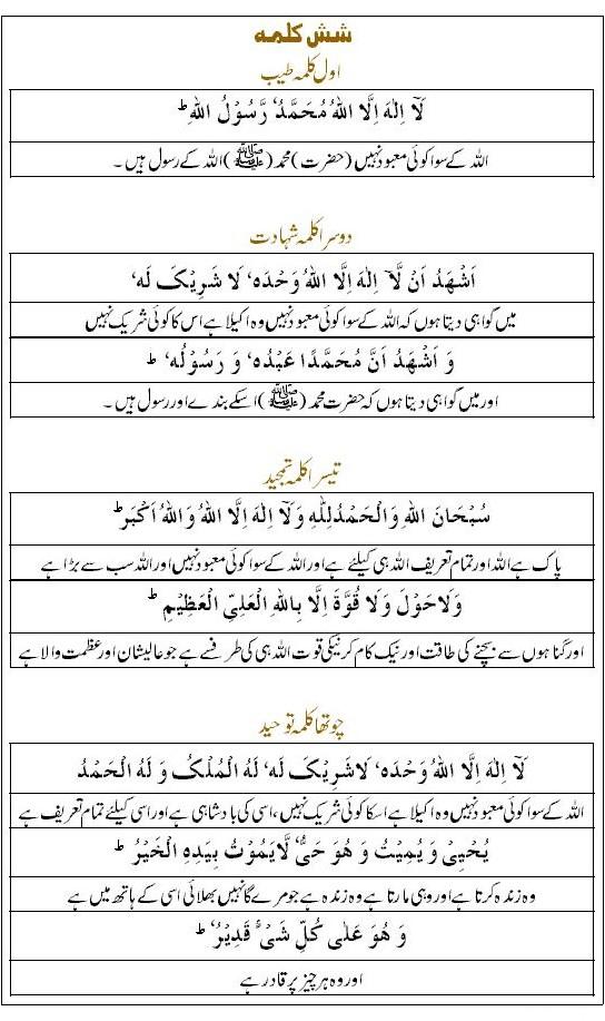 Six Kalmay Download 1st Kalma, 2nd Kalma, 3rd Kalma 4th Kalma, 5th ...