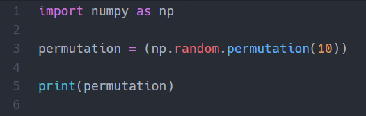 Python numpy.random.permutation():별빛 연구소(Starlight Lab)