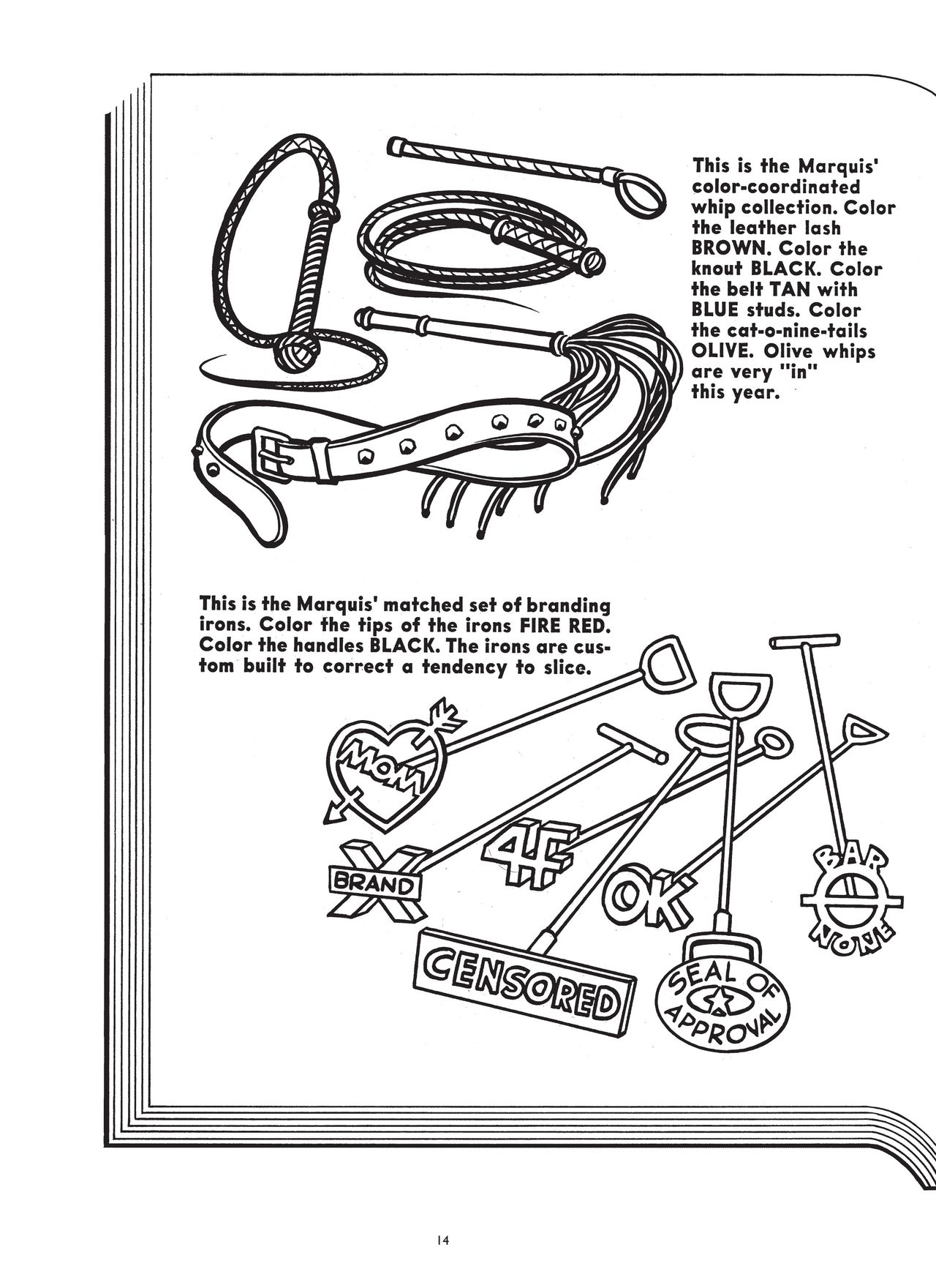 NO MEMORY: MARQUIS DE SADE COLORING BOOK by WALLACE WOOD