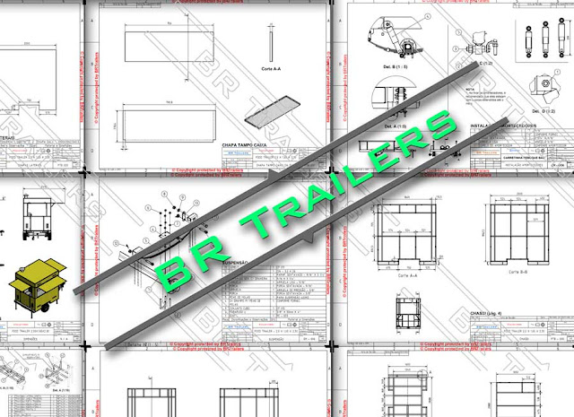Projetos Reboques - Trailer Plans: Single Axle Food Trailer Plans PDF ...