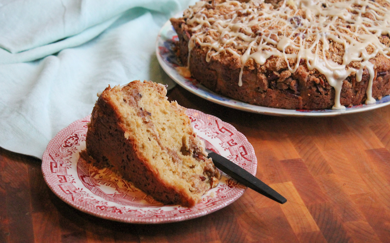 Food Lust People Love: Pecan Streusel Maple Coffee Cake #FoodieExtravaganza