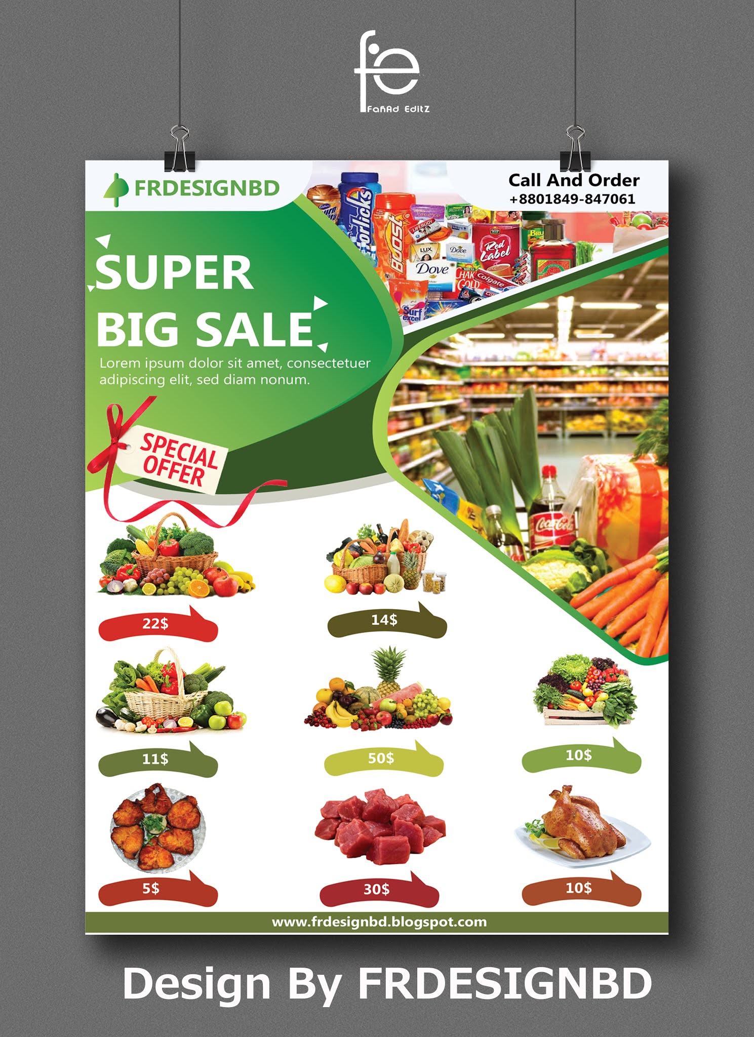 Supermarket / Product Promotion Flyer Design By FRDESIGNBD