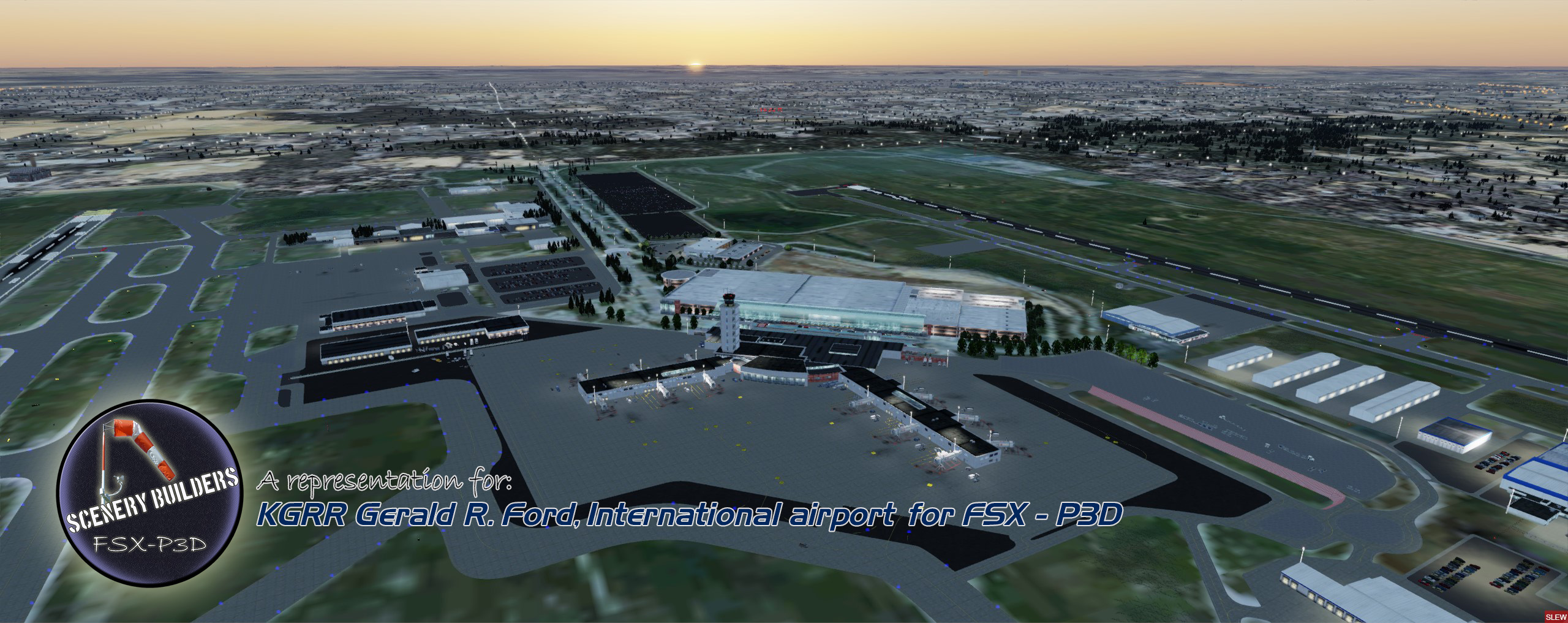 FSX, P3D, MSFS scenerybuilders.: KGRR Gerald R. Ford FSX P3D