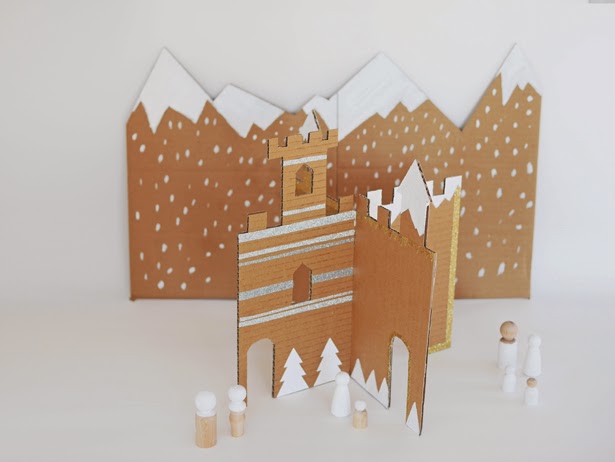 Winter Cardboard Castle | Munchkins and Mayhem
