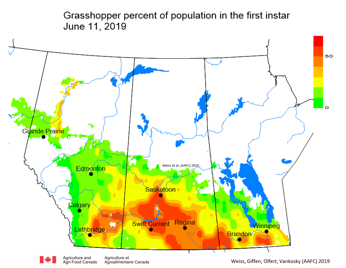 Prairie Pest Monitoring Network Blog: Predicted grasshopper development ...