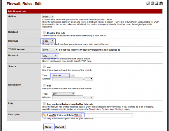 Configure Firewall Rules for Failover in PFSense - Itechproz