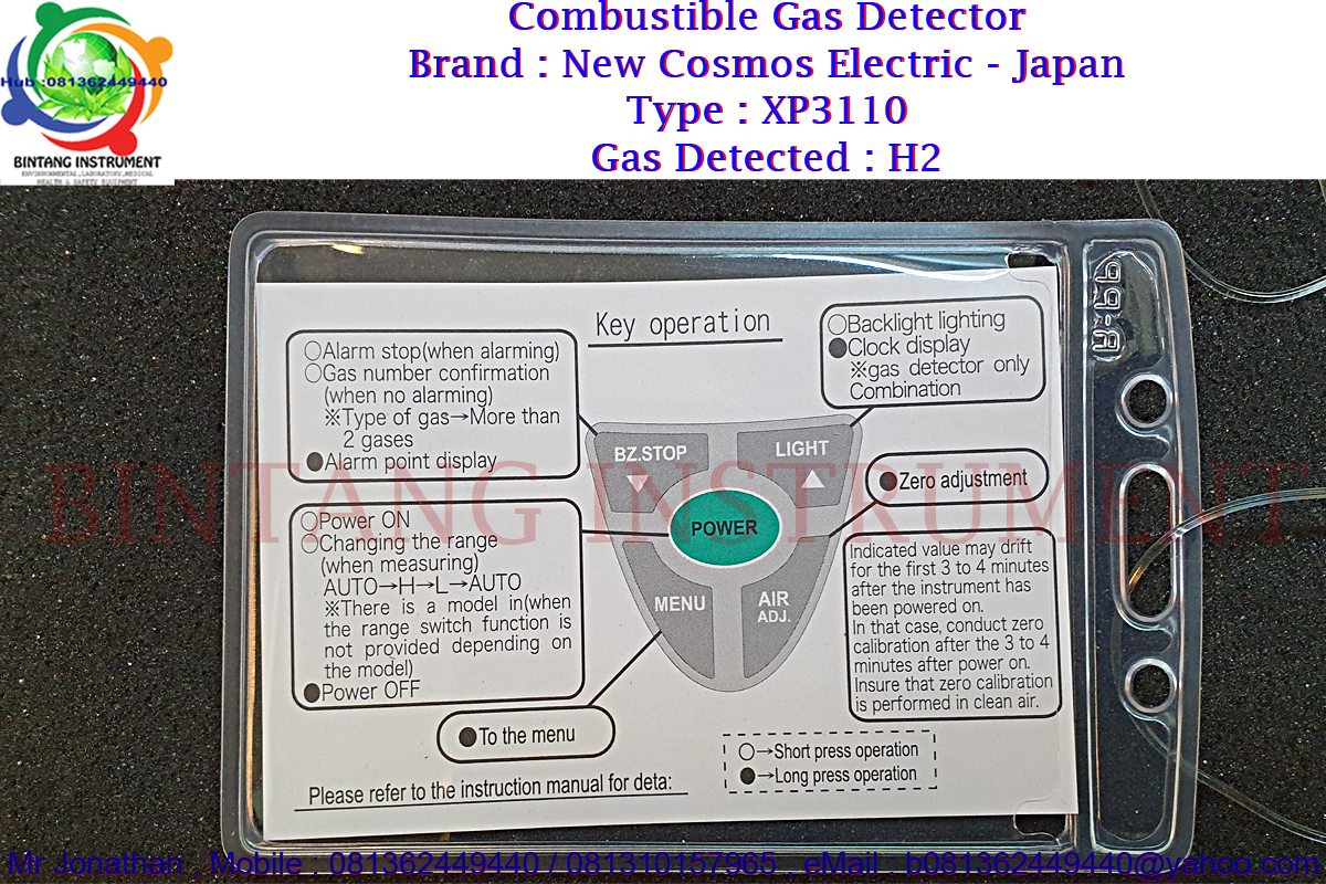 BINTANG INSTRUMENT : 081362449440 Jual Multi Gas Detector Cosmos XP-302M-A-1 , Jual Multi-Gas ...