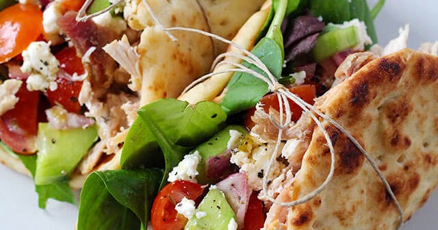 Chicken Hummus Naan Wraps | The Rising Spoon