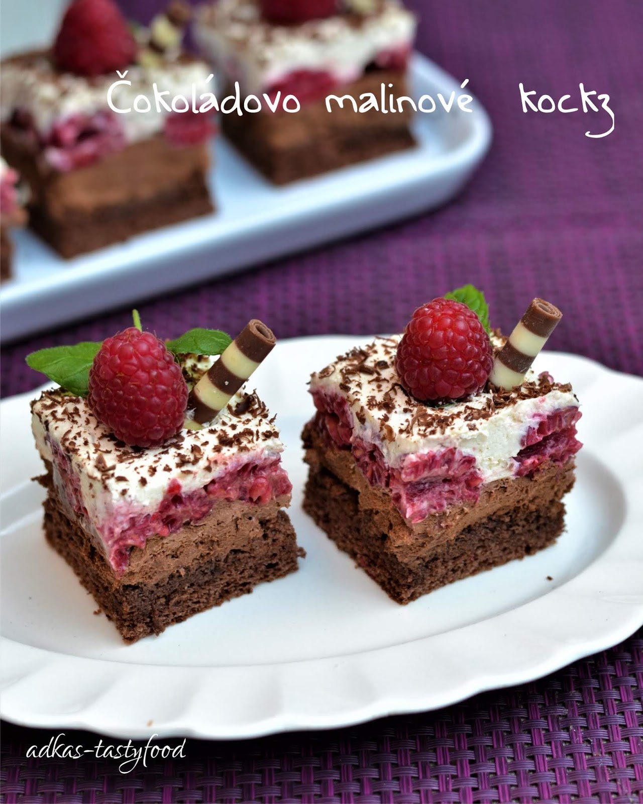 .. chute a vône mojej kuchyne...: Čokoládovo-malinové kocky