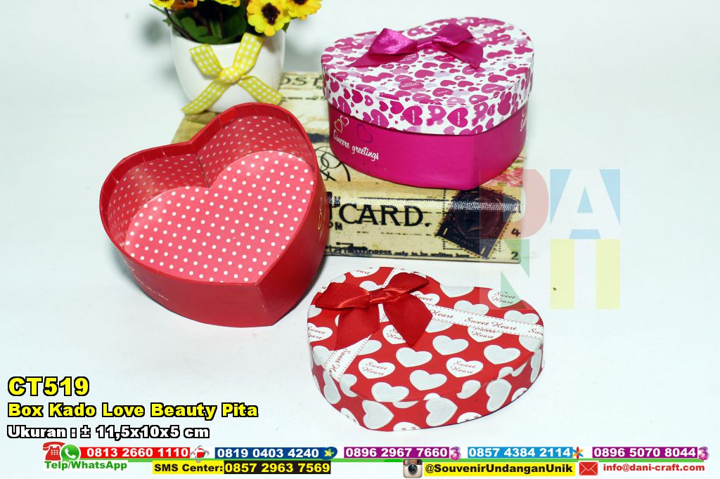 Box Kado Love Beauty Pita | Souvenir Pernikahan