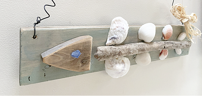 Fish Bone Art with Shells