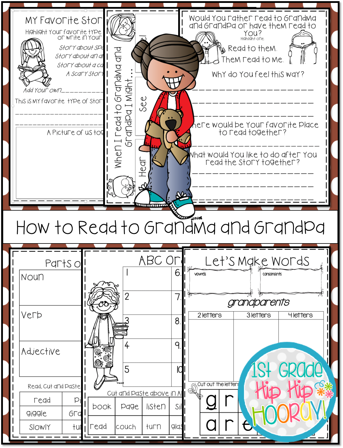 1st Grade Hip Hip Hooray!: How to Read to Grandma and Grandpa!