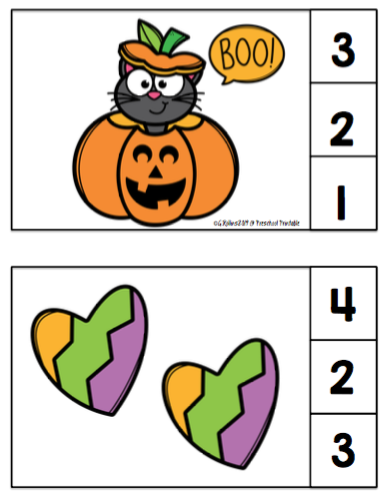 Free Halloween Clip Cards ~ Preschool Printables