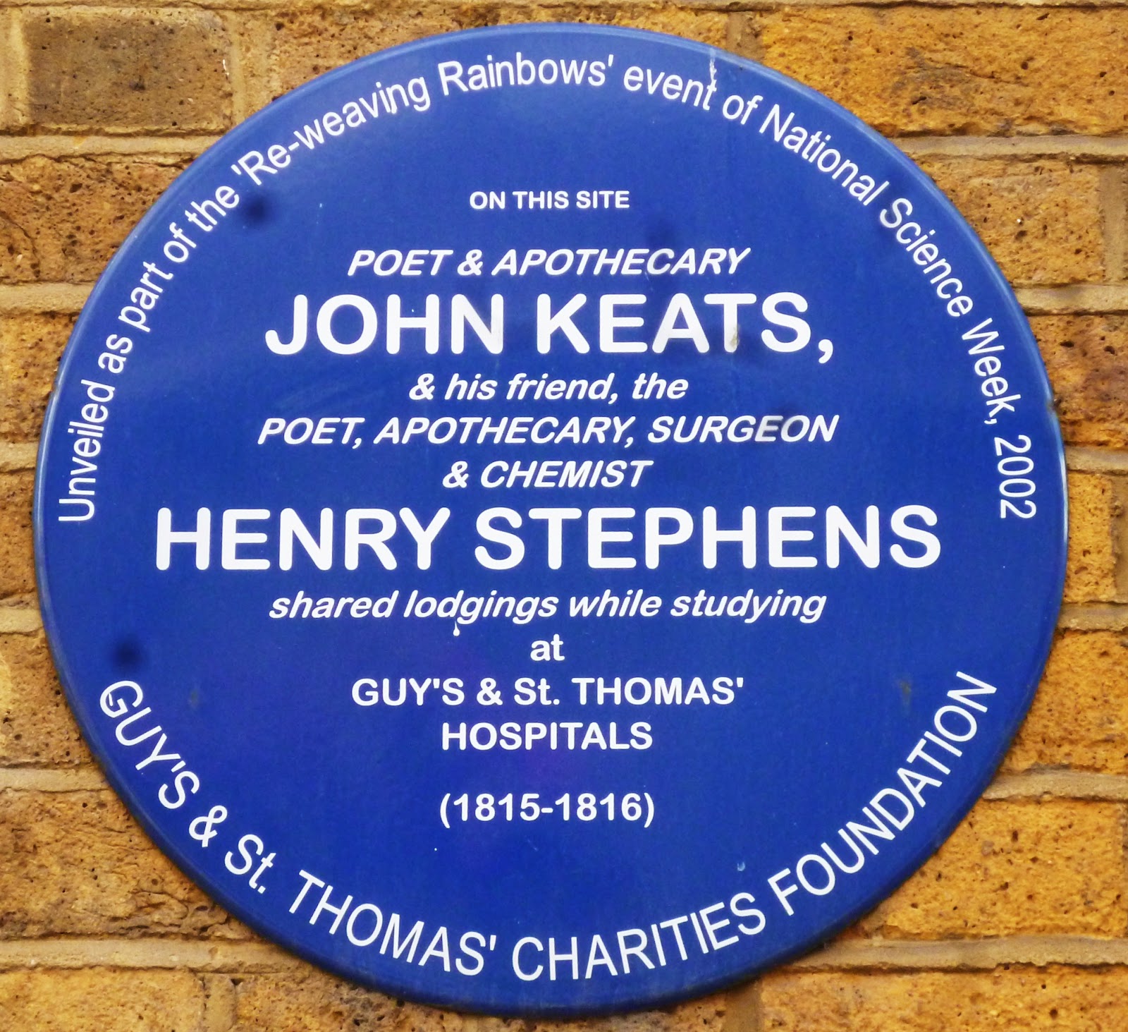 Dr Tony Shaw: John Keats in Southwark: London #8