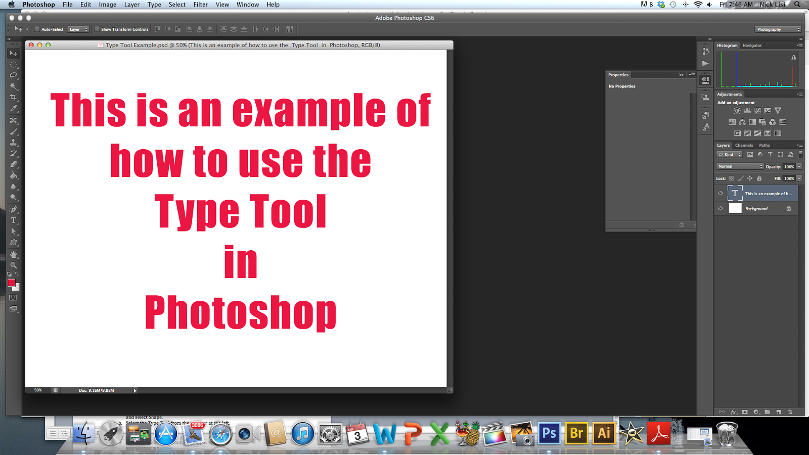Newell ITC Media (2015-2016): Using Text and Shapes in Photoshop