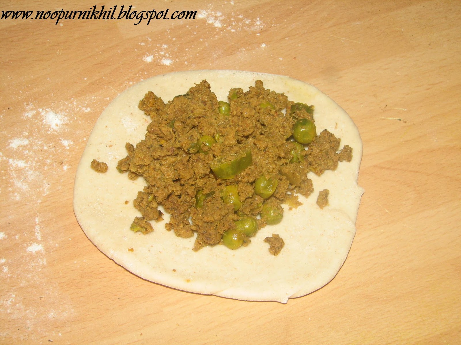 foodsonline: Minced Lamb Stuffed Flat Bread/ Parantha