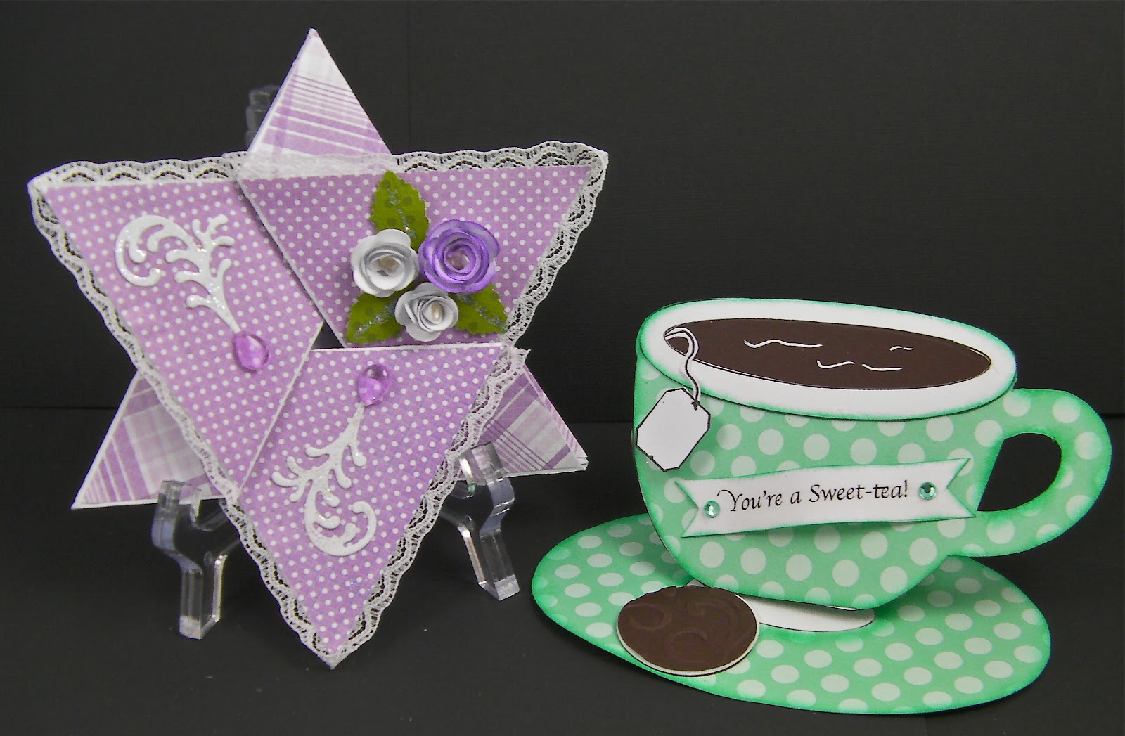 KD's Crafty Concepts: Star Card & Tea Cup with Donna - $20